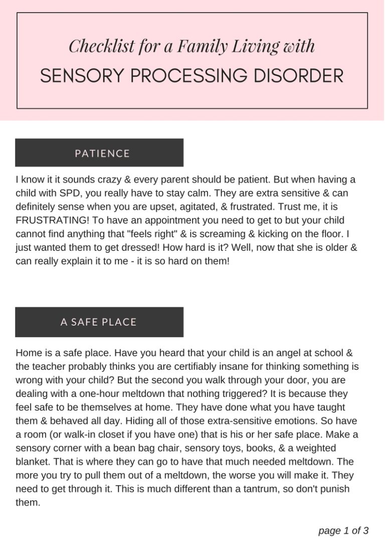 A Family Living with Sensory Processing Disorder - Adore Them Parenting