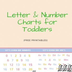 Letter and Number Printables for Toddlers - Adore Them Parenting