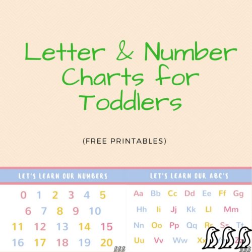 Letter and Number Printables for Toddlers - Adore Them Parenting