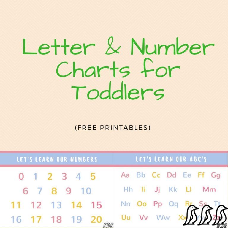 Letter and Number Printables for Toddlers - Adore Them Parenting