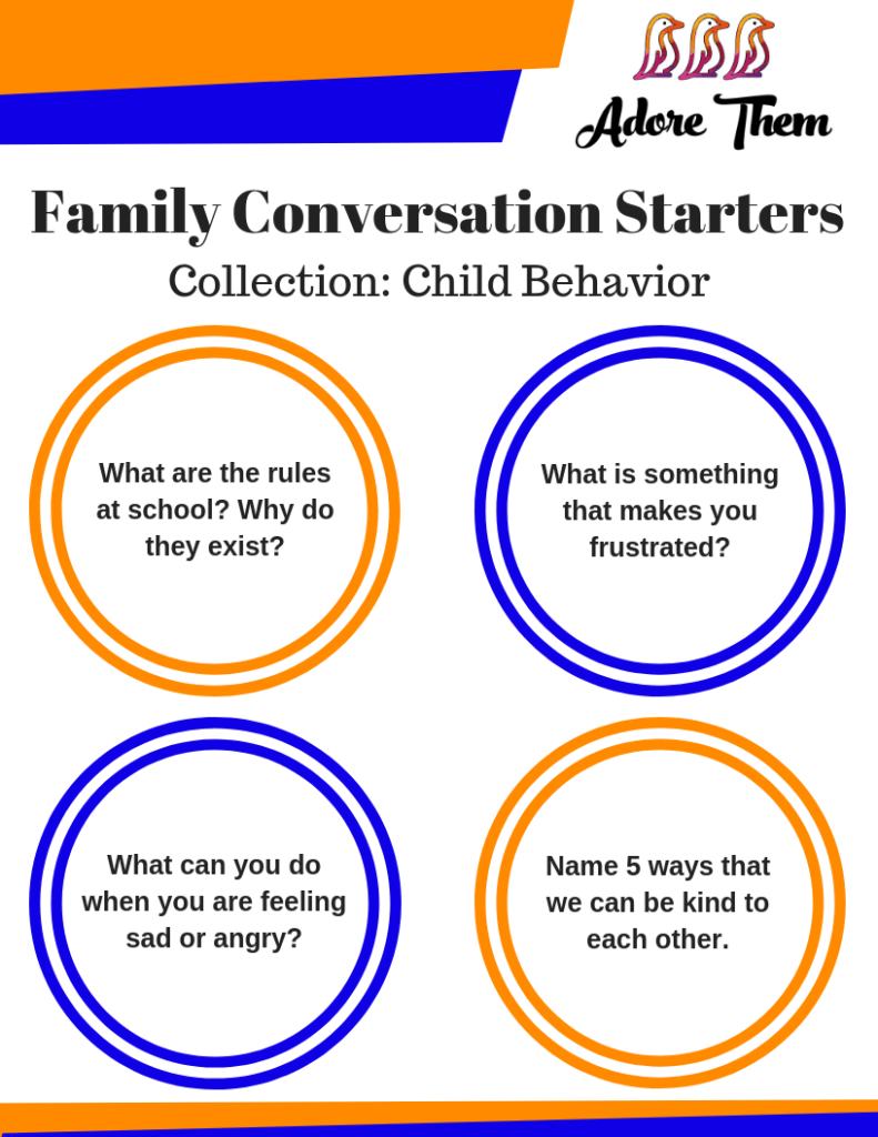 Family Conversation Starters - Adore Them Parenting