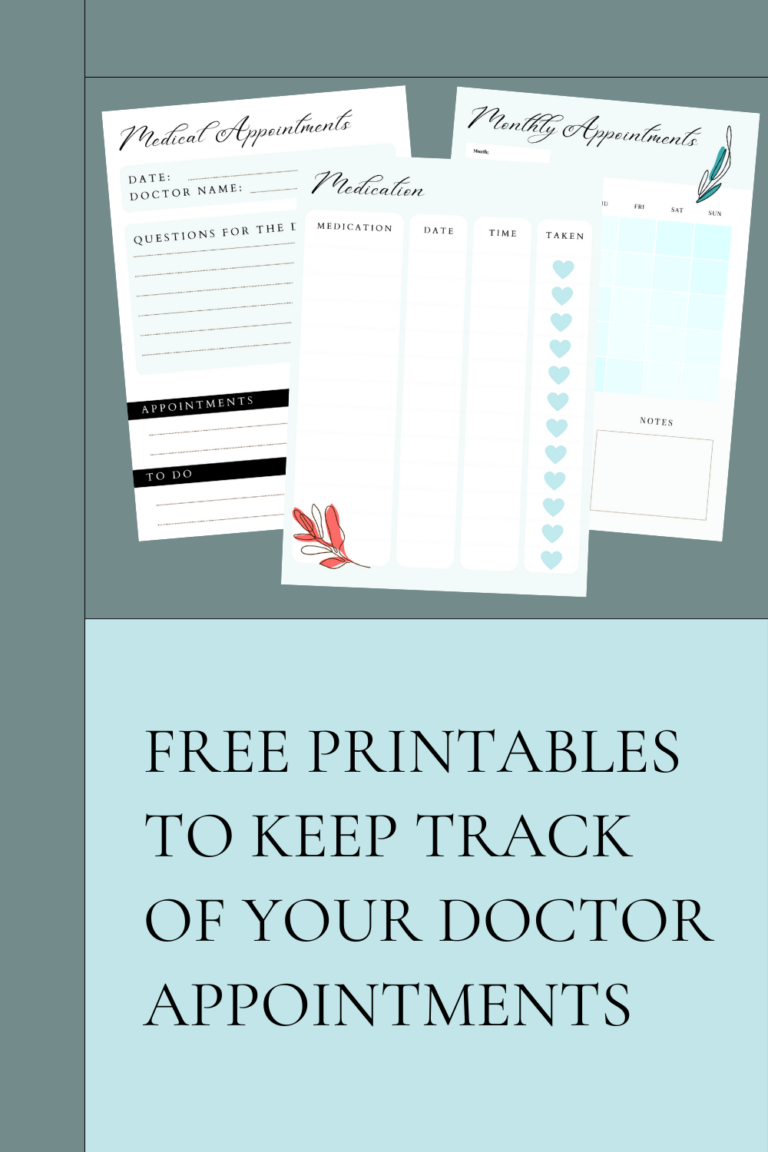 Doctor Appointment Printables to Keep Track of Your Health - Adore Them ...