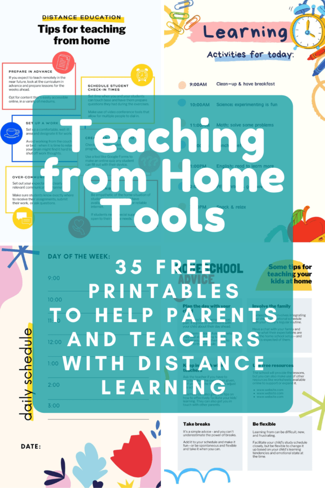 Teaching from Home: 35 Free Printables for Teachers and Parents - Adore ...