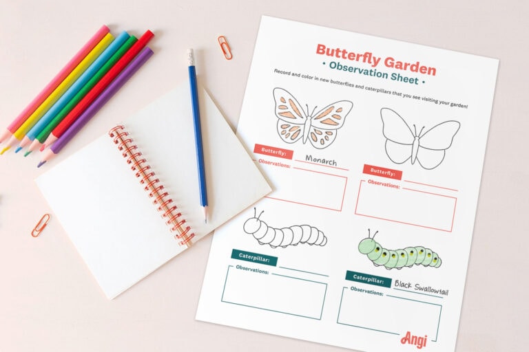 Butterfly Garden for Kids - Free Printable Activities - Adore Them ...