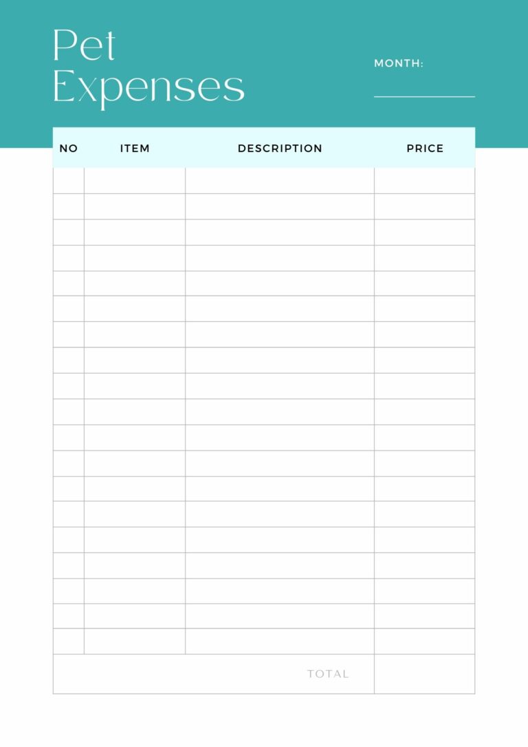 Pet Information Kit – Free Pet Printables for Your Family - Adore Them ...