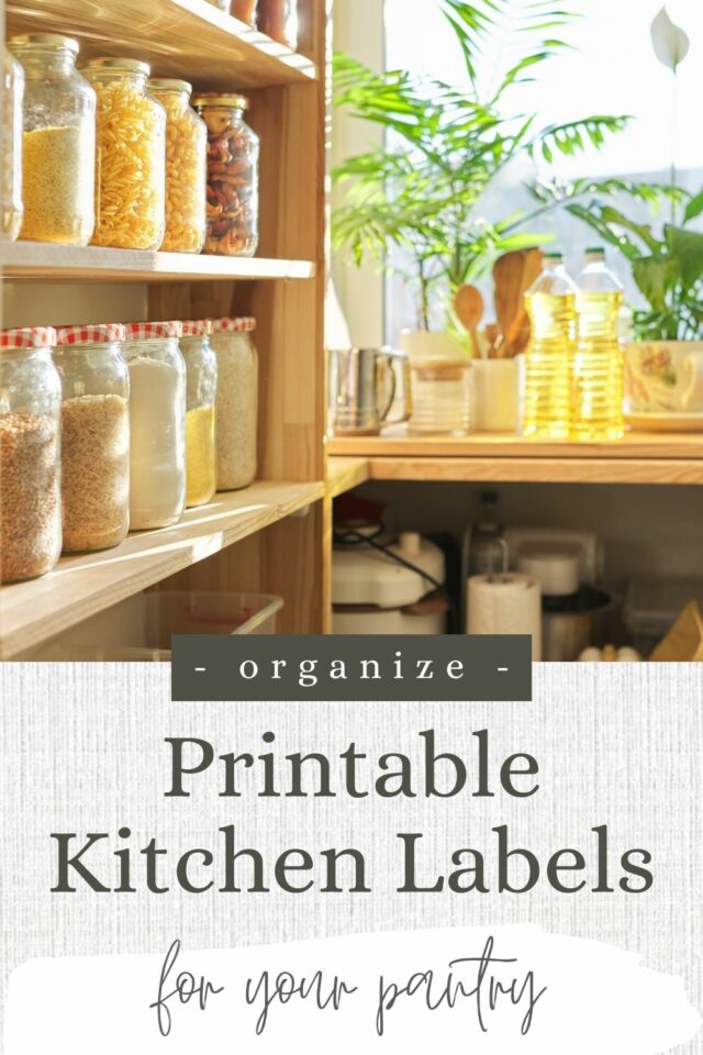 Organize Your Pantry with Printable Kitchen Labels - Adore Them Parenting
