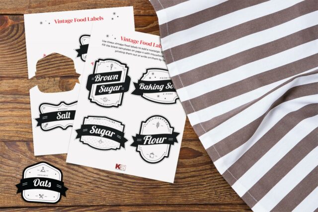 Organize Your Pantry with Printable Kitchen Labels - Adore Them Parenting