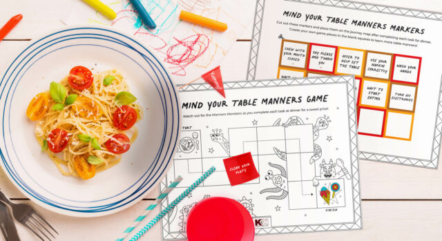 Free Printable Placemats to Teach Table Manners - Adore Them Parenting
