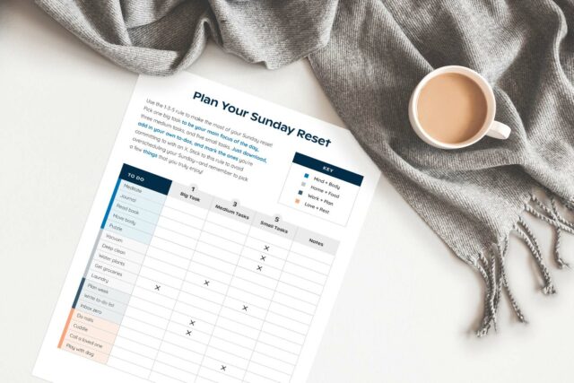 Free Printable Checklist: How To Prioritize Your Sunday Reset Routine